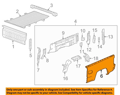 GM OEM Pick Up Box Bed-Outer Panel Right 23200267 | eBay