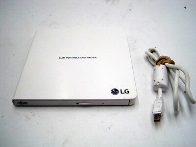 LG Slim Portable DVD Writer External Drive GP65NW60 - white | eBay