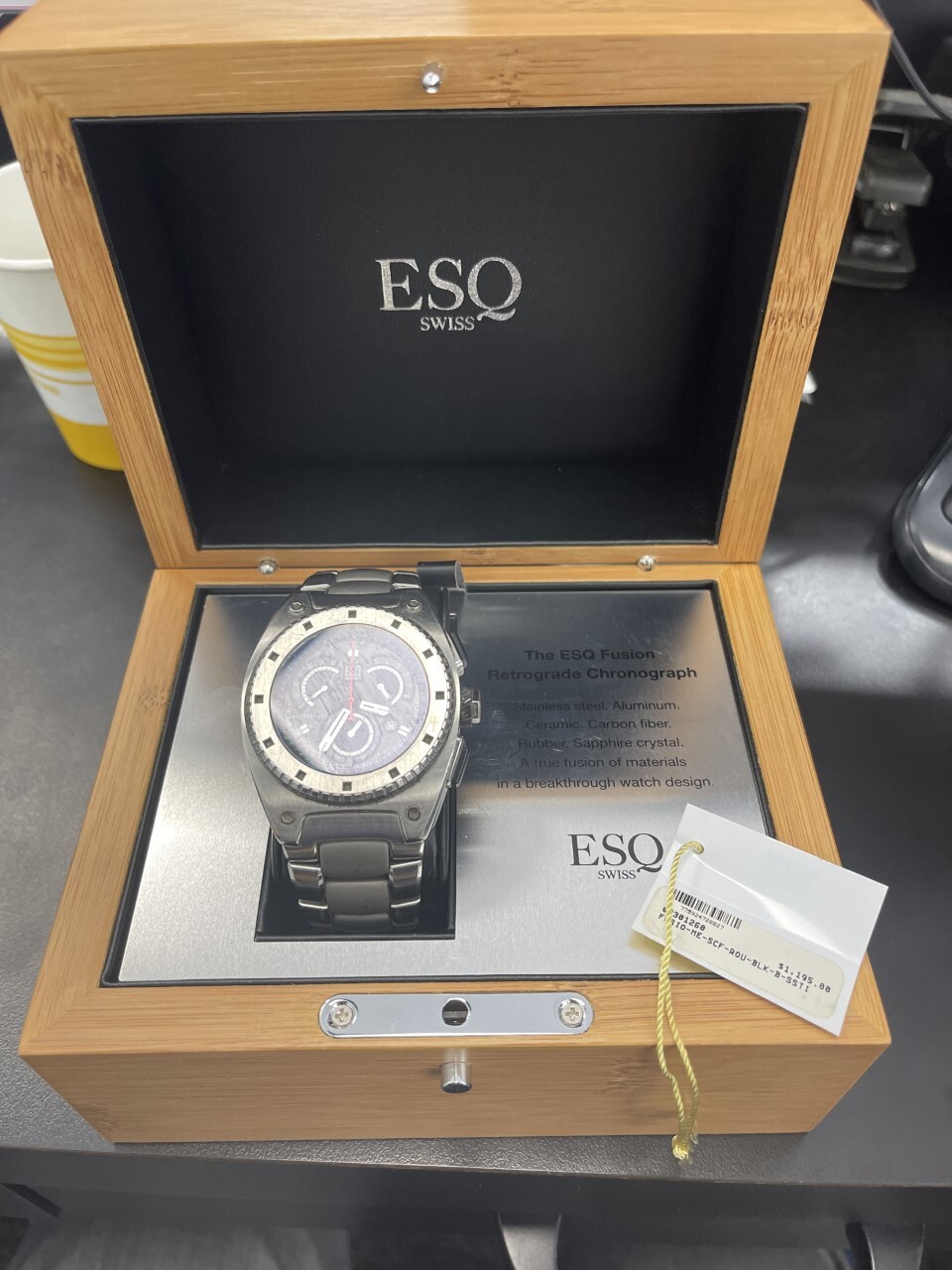 Men's ESQ Movado Watch Fusion Retrograde Limited Production Wristwatch ...