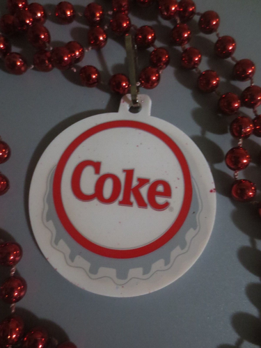 Coca-Cola Red Metallic Mardi Gras Beads Pack of 12 with Coca-Cola ...