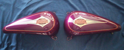 Harley-Davidson VIOLET PEARL 84-99 Softail Split Gas Fuel Tanks | eBay
