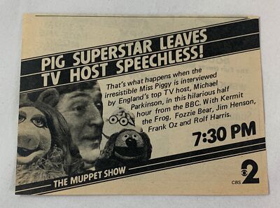 1980 CBS tv ad~ THE MUPPET SHOW Michael Parkinson | eBay