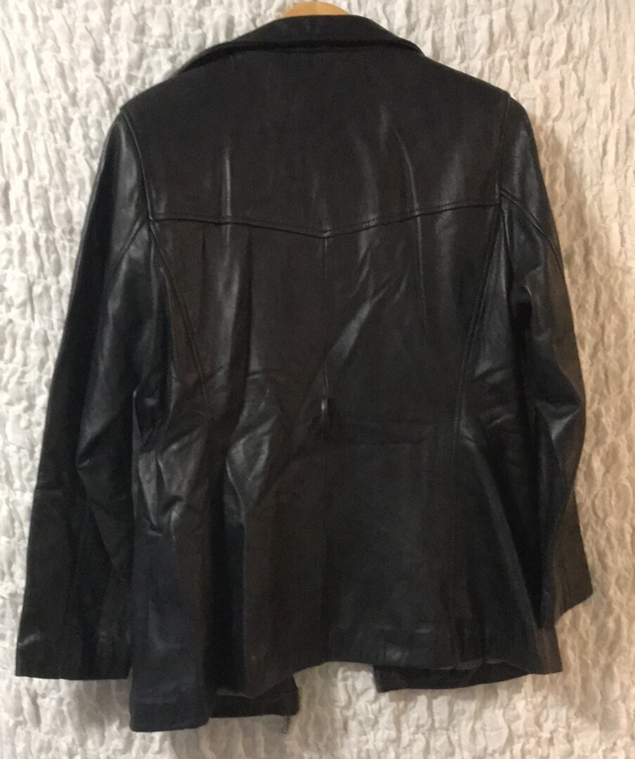 Adler Collection: Vintage Black Leather Jacket, Lined… - Gem