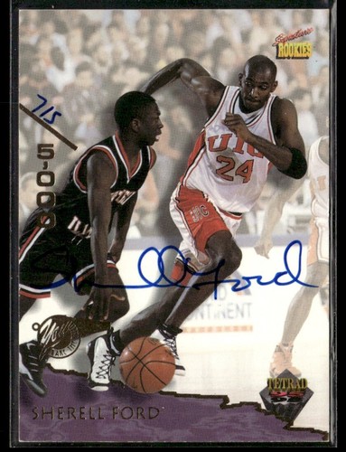 1995-96 Signature Rookies Sherell Ford Auto 715/5000 UIC Flames #65 | eBay