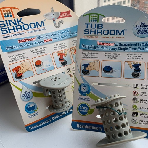 SinkShroom AND TubShroom Set Bathroom Drain Shroom Filters for Sink Tub ...