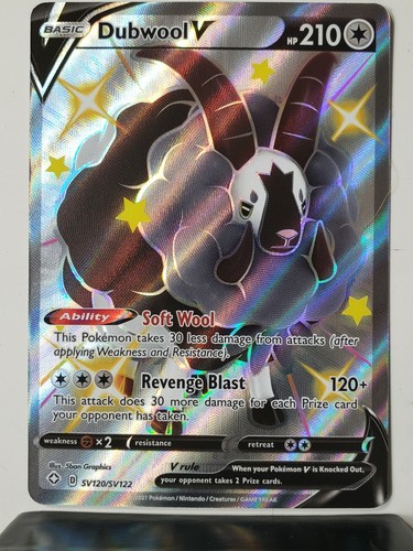 HOLO Dubwool V - SV120/SV122 NM / M - Shining Fates Shiny Vault Pokemon ...