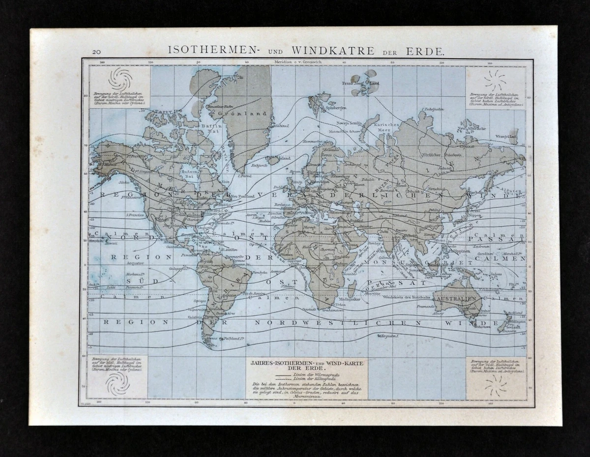 Isotherms World Map