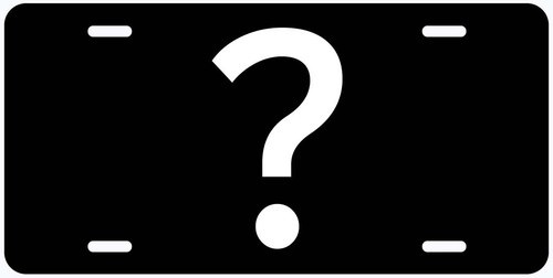 Question Mark Novelty Car License Plate | eBay