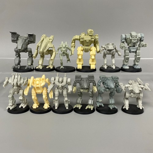 12 BATTLETECH 3D PRINTED MECHS BATTLE COMPANY MINIATURES ROBOTS LANCE ...