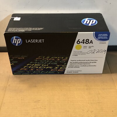 NEW HP LaserJet CE262A Yellow Jaune Toner Cartridge 648A SEALED BOX | eBay
