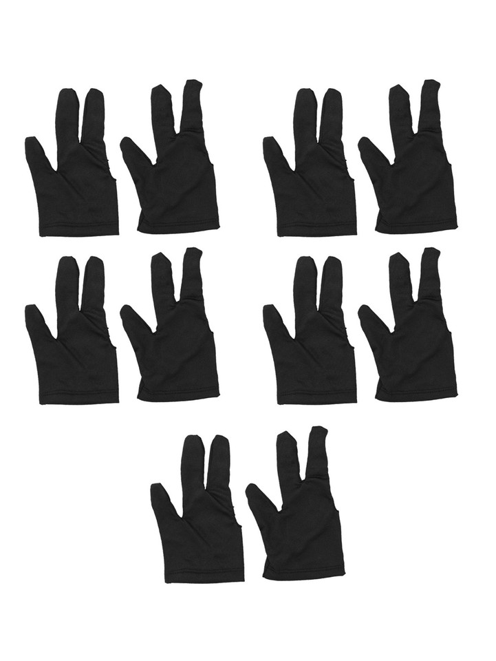 Billiard Gloves for Pool Set of 10 with 3 Finger Design for Every ...