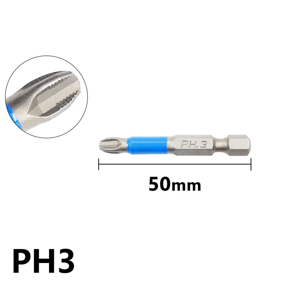 Nutdrivers Screwdriver Bit PH1 PH2 PH3 PZ1 PZ2 PZ3 Portable Set 50mm ...