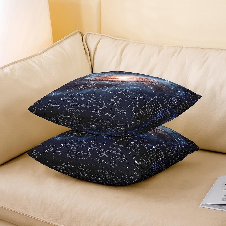 Math Equation Throw Pillow Covers 16"x16" 1Pcs Outer Space Galaxy ...