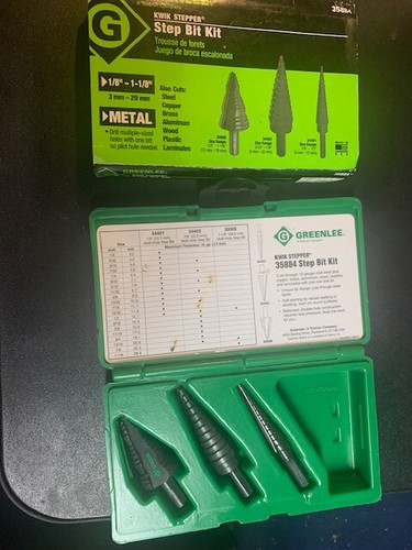 Greenlee 35884 Step Drill Bit Set - Pack of 3 for sale online | eBay