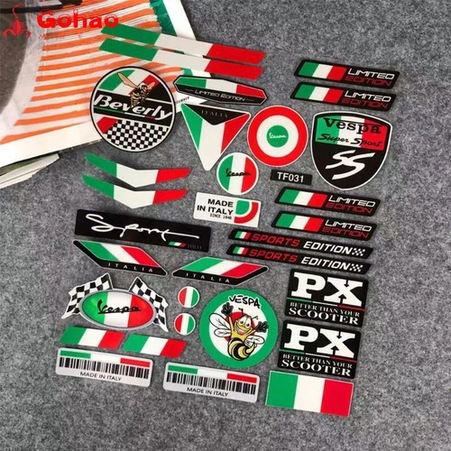 Tank Fairing Reflective Sticker For PIAGGIO VESPA GTS GTV LX LXV SPRINT ...