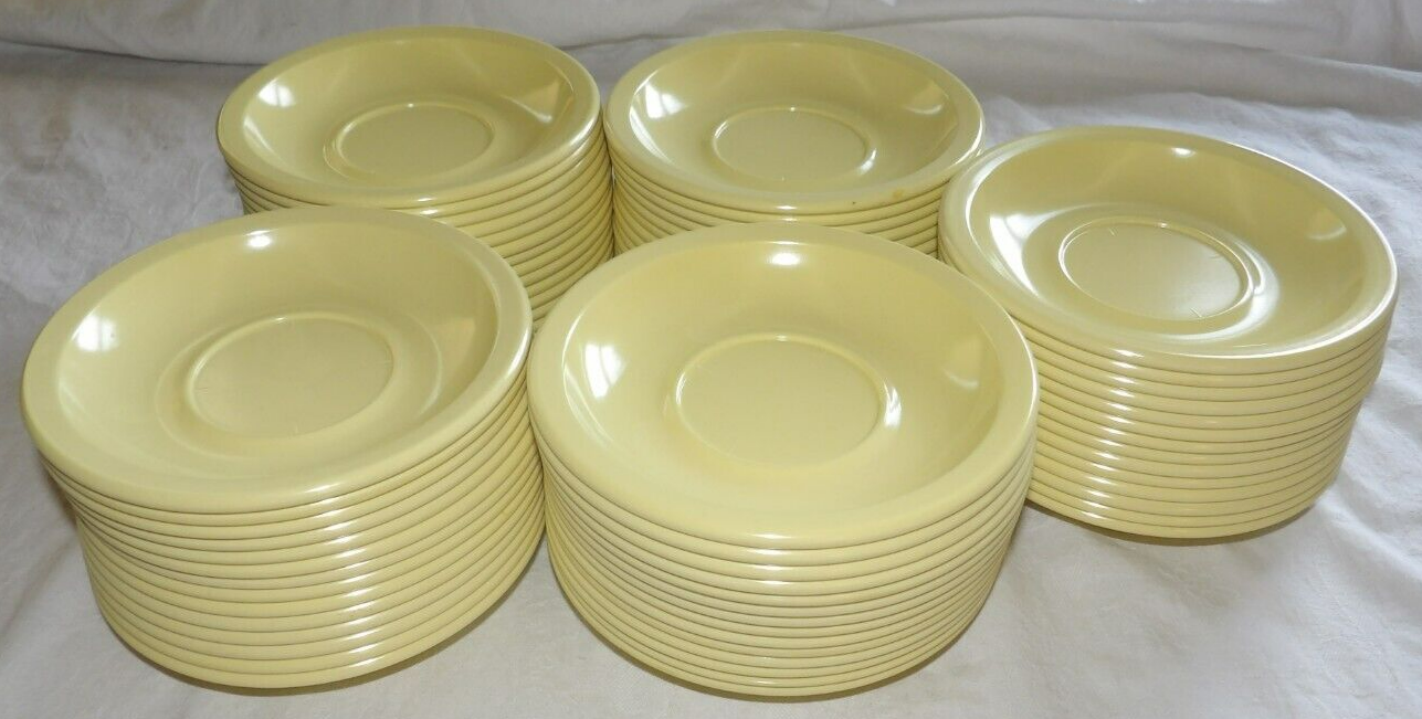 SYSCOWARE Yellow INDIVIDUAL Melmac Melamine RESTAURANT Saucers Lot of ...