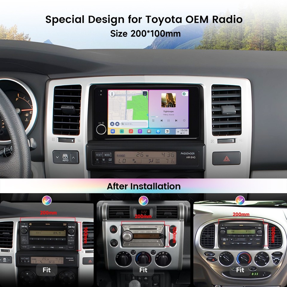 Dasaita 7'' Double Din Car Stereo for Toyota Universal Radio WiFi Head ...