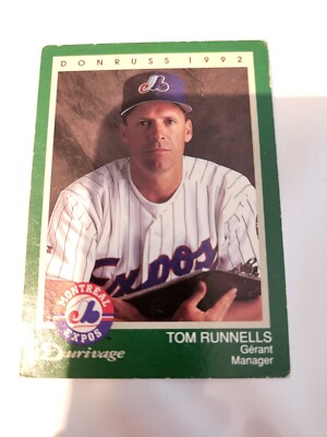 DONRUSS DURIVAGE MONTREAL EXPOS / 15 OF 20 TOM RUNNELLS | eBay
