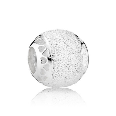 PANDORA Glittering Texture Heart Charm 792097 | eBay