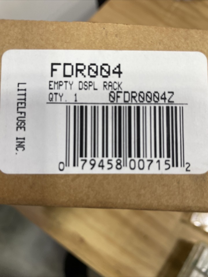 Unused Littelfuse Empty Display Rack, Counter, Drawer Or Wall Mounted ...