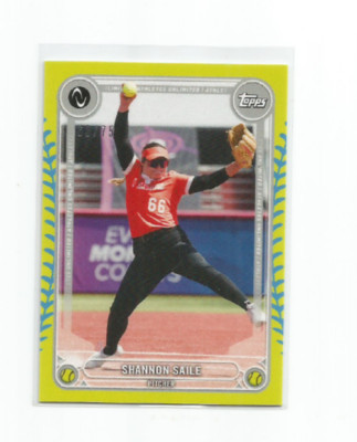 SHANNON SAILE 2024 TOPPS AU PRO SOFTBALL GREEN PARALLEL CARD #43 & #68/ ...