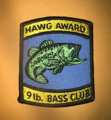 Vintage Bass fishing patch, Hawg hunter patch, Hawg Bass, Sew on bass ...