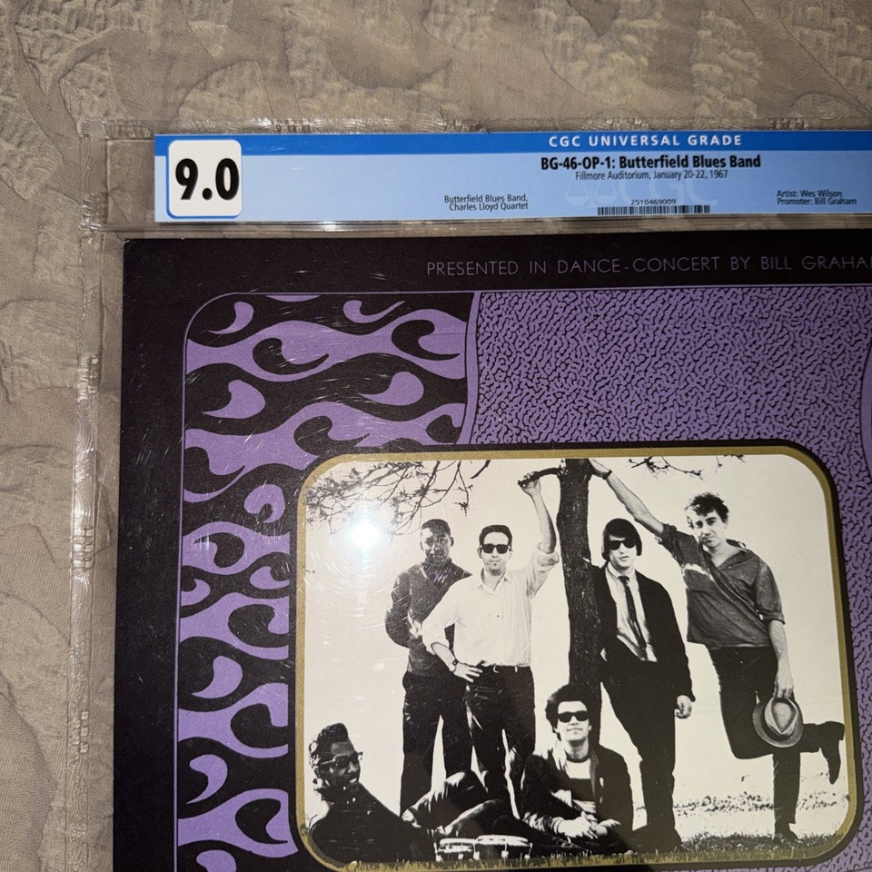 PSYCHEDELIC WILSON BUTTERFIELD BLUES BAND BILL GRAHAM FILLMORE POSTER ...