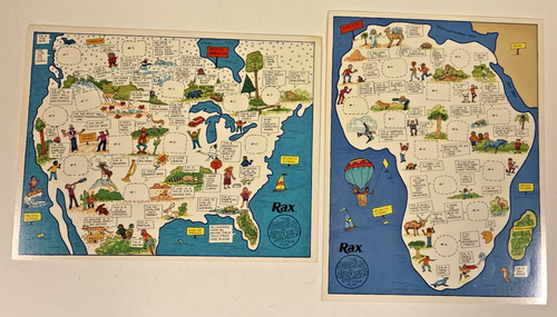 VINTAGE RAX ROAST BEEF The World of Animals Sticker Fun 2 sheets UNUSED ...