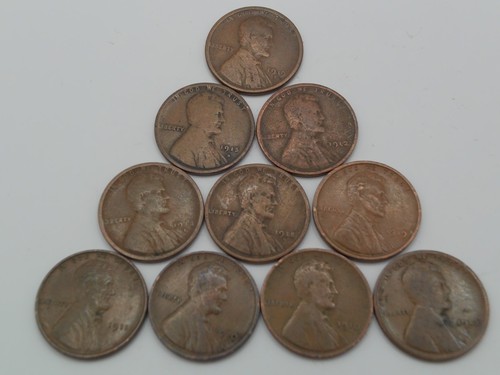 Incredible 1909-19 Wheat Penny Lot of 10 different Years/Mints How many ...
