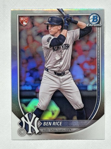 2025 Bowman Chrome Ben Rice RC Refractor Red Rookie Logo #85 New York ...