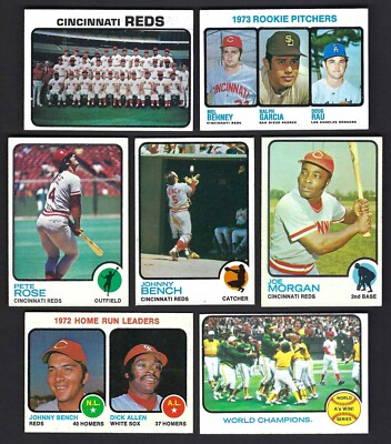 1973 Topps Cincinnati Reds Complete Team Set with World Series Subset ...