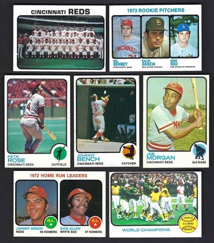 1973 Topps Cincinnati Reds Complete Team Set with World Series Subset ...
