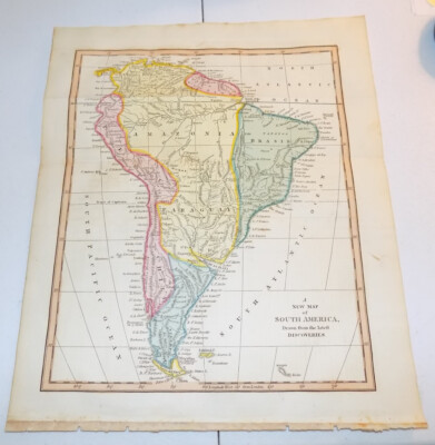 1817 Antique COLOR Map by Cooke///SOUTH AMERICA | eBay UK
