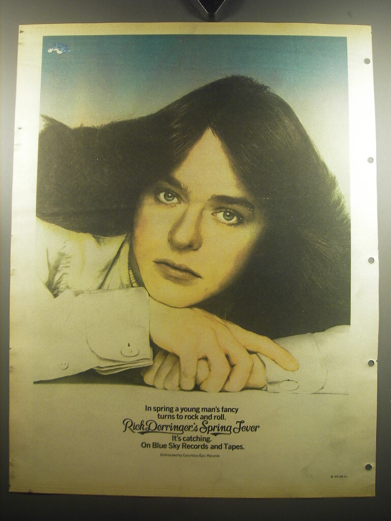 1975 Rick Derringer's Spring Fever Album Ad - In Spring a young man's ...