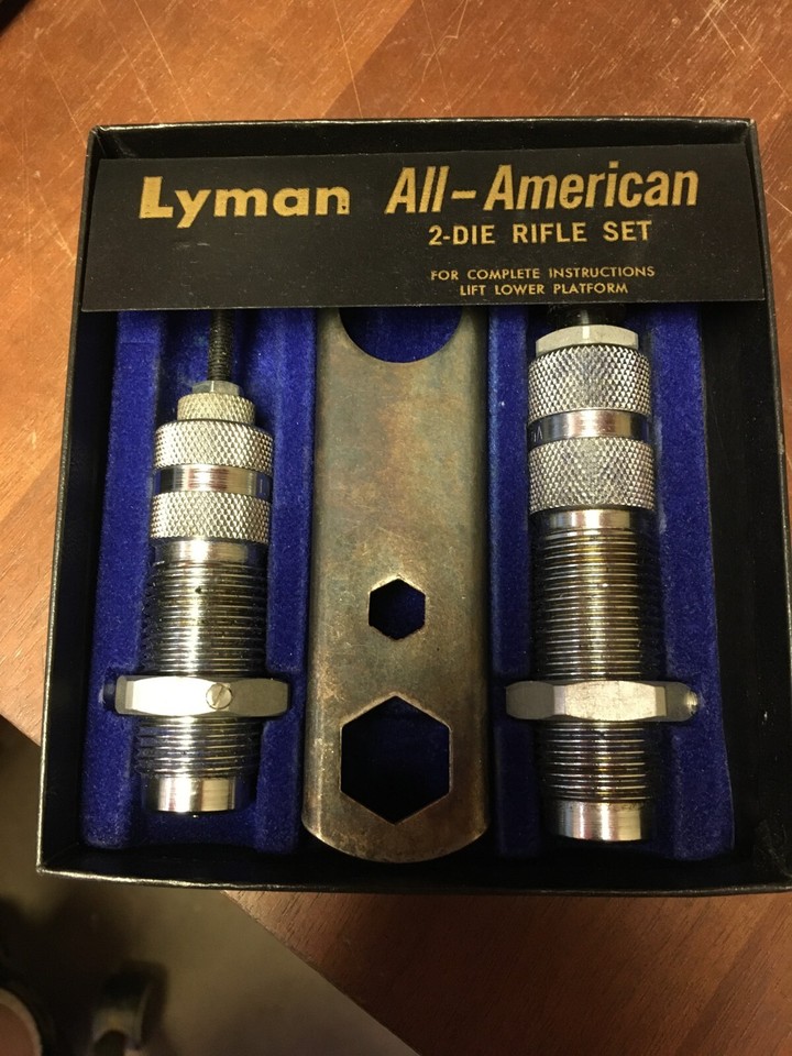 LYMAN A-A Die Set 22-250 REMINGTON, F-L SIZER AND SEATER, used, WITH ...