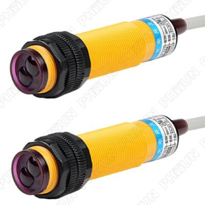 2Pcs NPN Photoelectric Switch E3F-DS30C4 Adjustable Sensor Normally ...