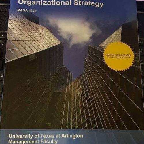 Organizational Strategy - Paperback By UTA Management Faculty - GOOD | eBay