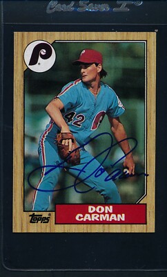 1987 Topps #355 Don Carman Phillies Signed Auto *41776 | eBay