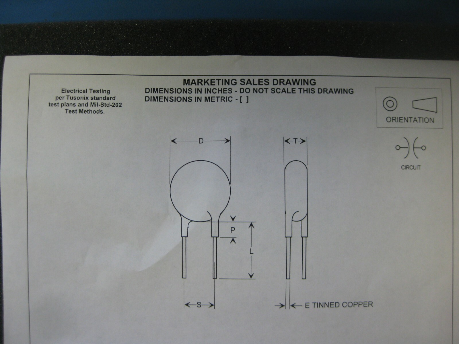 0.04uF 40000pF 500V Z5U DUAL DISC 847-017-Z5U0-403Z RESISTOR (LOT OF 1 ...