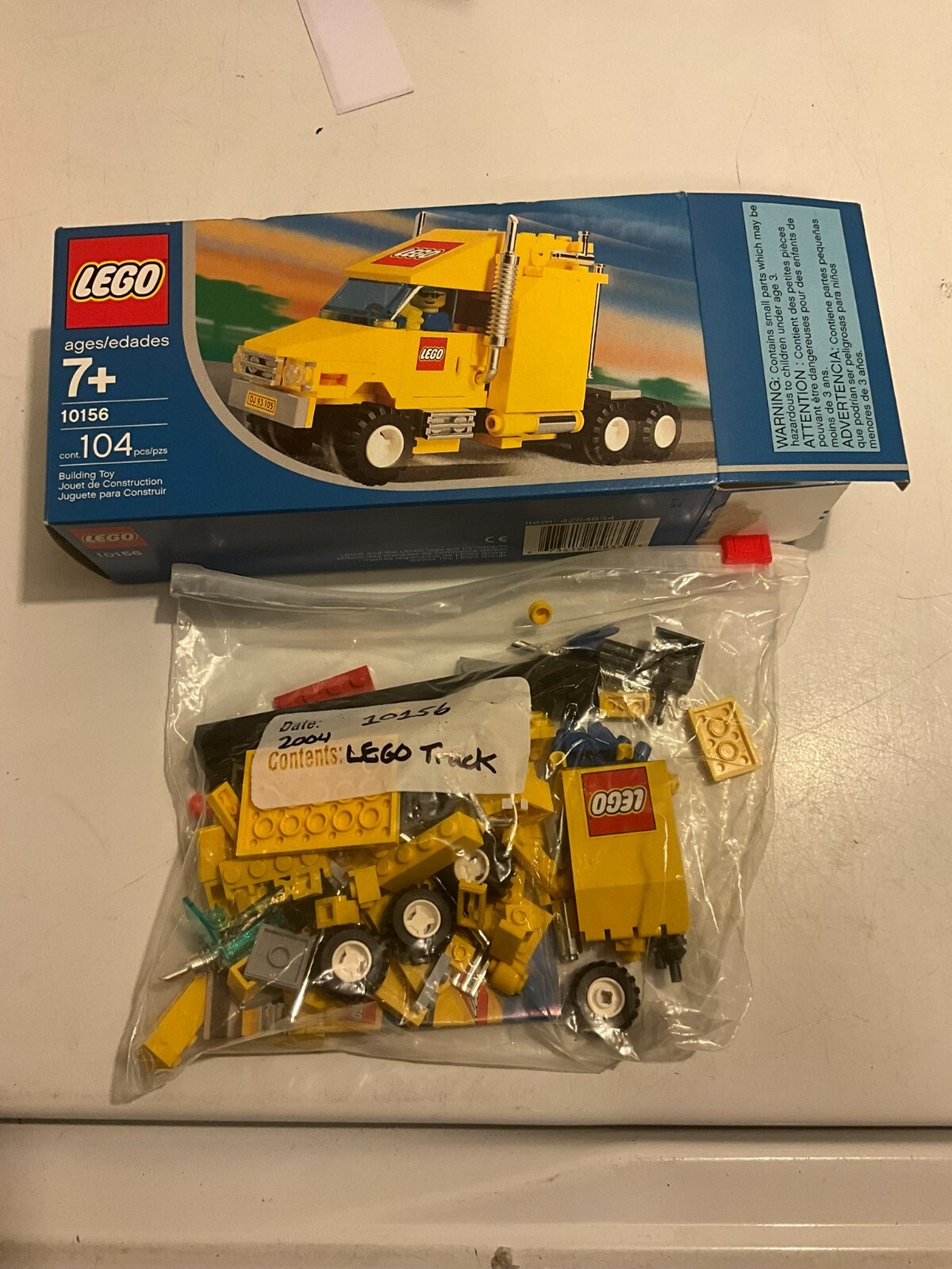 LEGO 10156 LEGO TOWN LEGO YELLOW TRUCK COMPLETE W/BOX, CHROME, FIGURE ...
