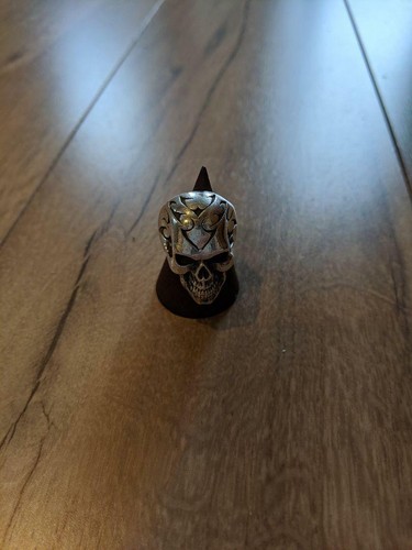 CRAZY PIG DESIGNS tribal skull ring size9 - Gem
