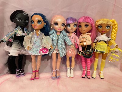 Lot of Six OMG Rainbow High 11'' Dolls with 6 Purses and Accessories | eBay
