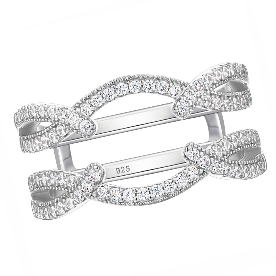 Ring Jacket Enhancers Insert Engagement Ring Silver Wedding Anniversary ...