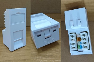 5 Pack Cat6 RJ45 Data Module Euro Kauden Network LAN Ethernet Port IDC ...