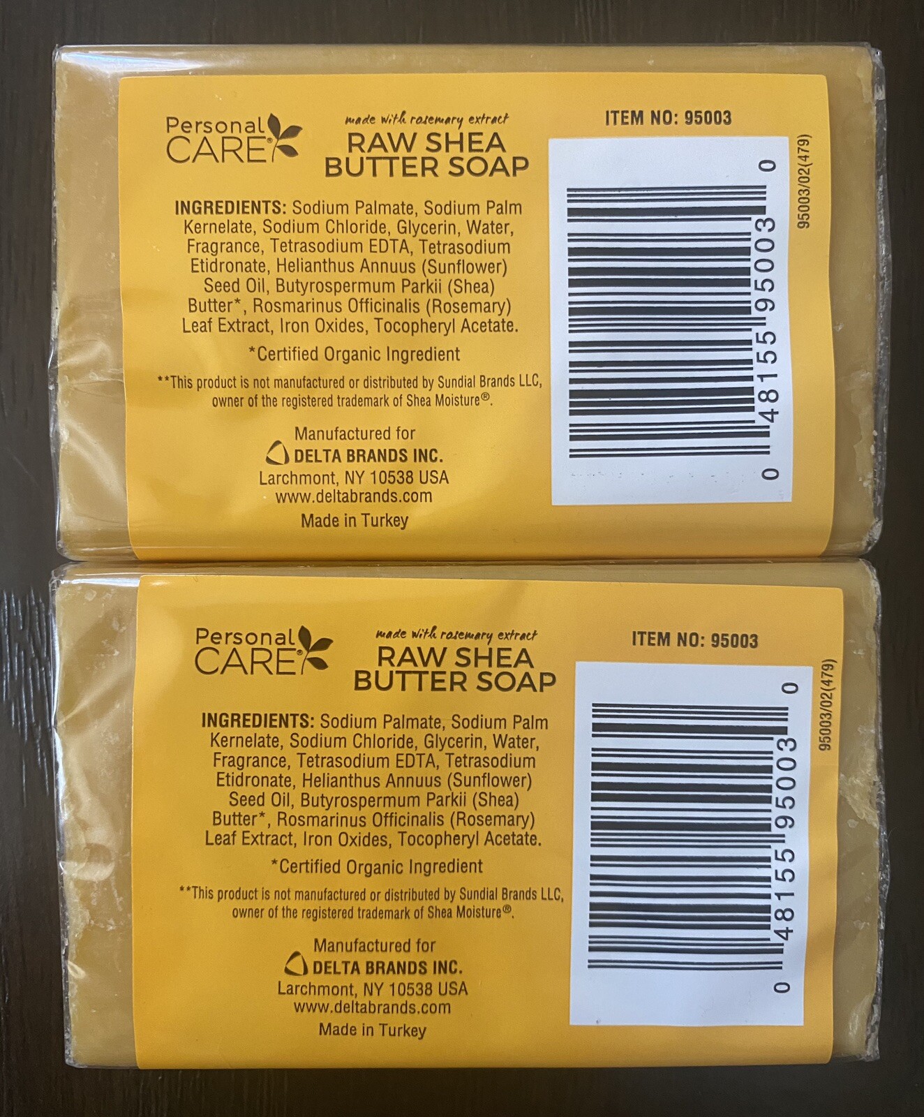 2 Raw Shea Butter Bar Soaps Gently Moisturizing Skin With Rosemary ...