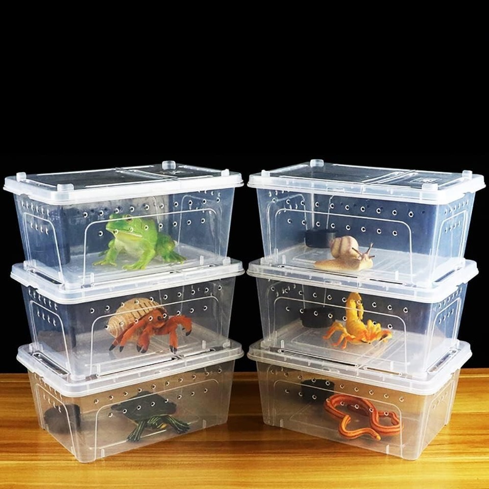 Reptile Transport Container Box Plastic Snake Breeding Feeding Box 2 ...
