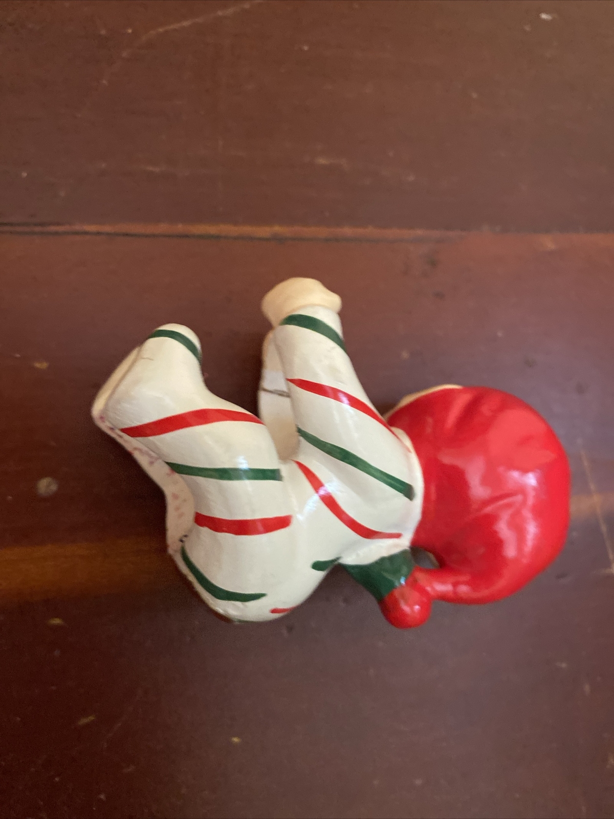 Vintage Lefton Candy Cane Pixie Elves Figurines Hanging On Set Of 2 ...