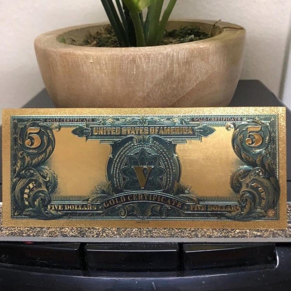 24k Gold Plated 1899 Native American Chief Banknote | eBay