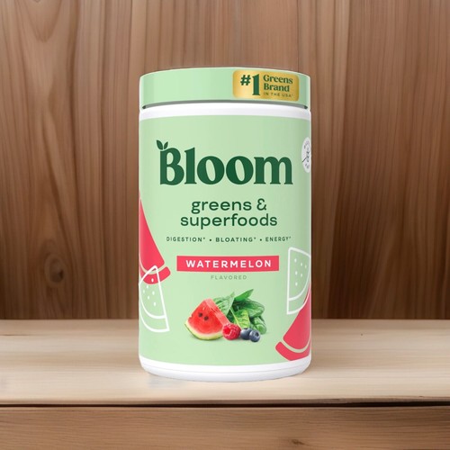 Bloom Nutrition Greens & Superfoods Powder, Watermelon 25 Servings Exp ...