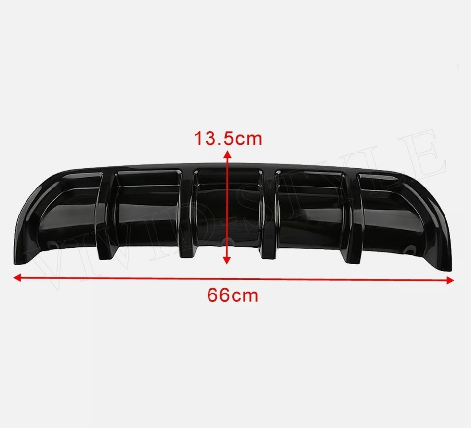 For VAUXHALL INSIGNIA ASTRA CORSA GLOSS BLACK REAR DIFFUSER SPOILER ...